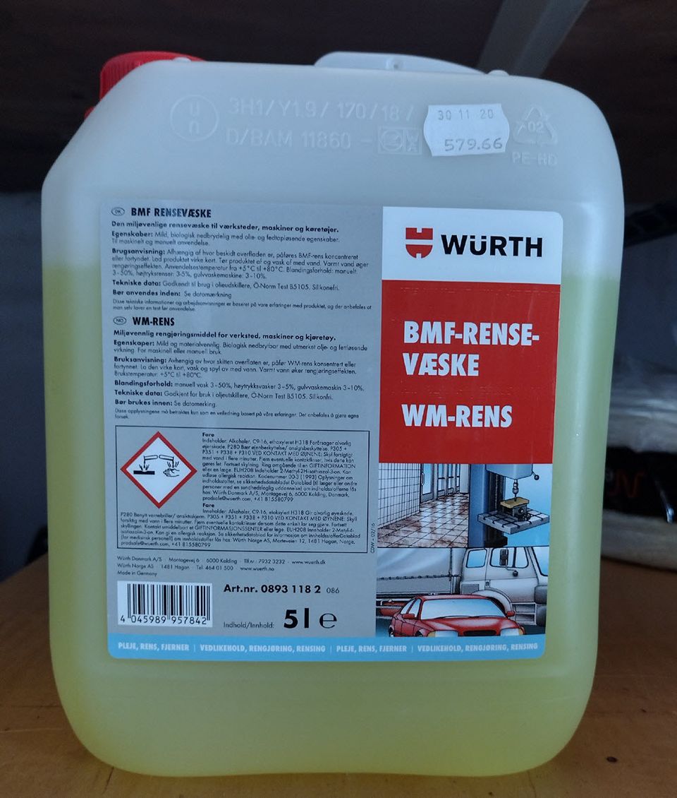 APV: Wurth Bmf-rense-væske - Forsikringsakademiet